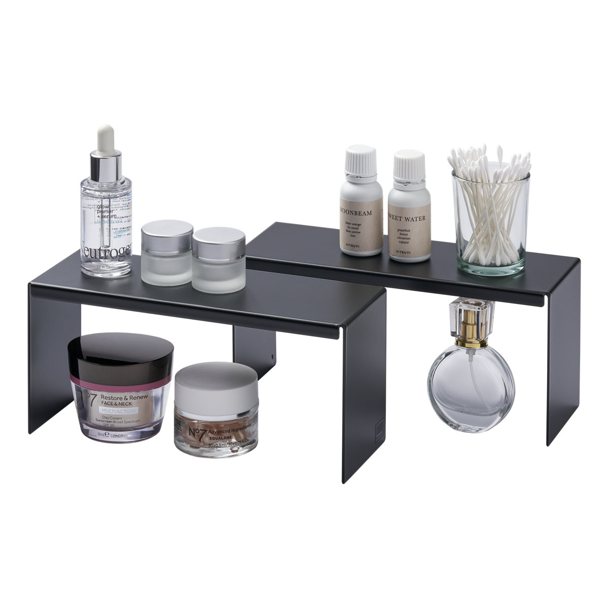 Yamazaki Home Medicine Cabinet Riser [Set Of 2], Steel, Holds 4.4 Lbs ...